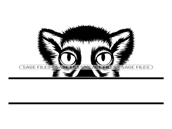 Peeking Lemur 2 Svg Lemur Svg Peeking Animals Svg Monogram - Etsy