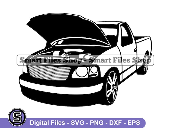 Pickup Truck Hood up 2 Svg Pickup Truck Svg Pickup Truck - Etsy