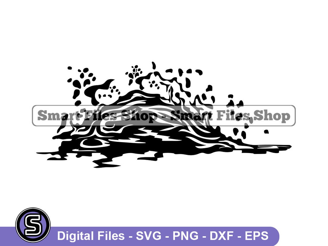 Water Splash #3 Svg, Water Ripple Svg, Water Splash Dxf, Water Splash ...