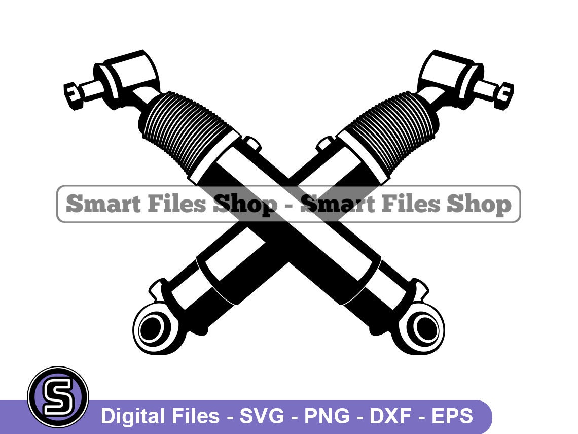 Hydraulic Cylinder Logo Svg, Hydraulic Cylinder Svg, Car Parts Svg, Car ...