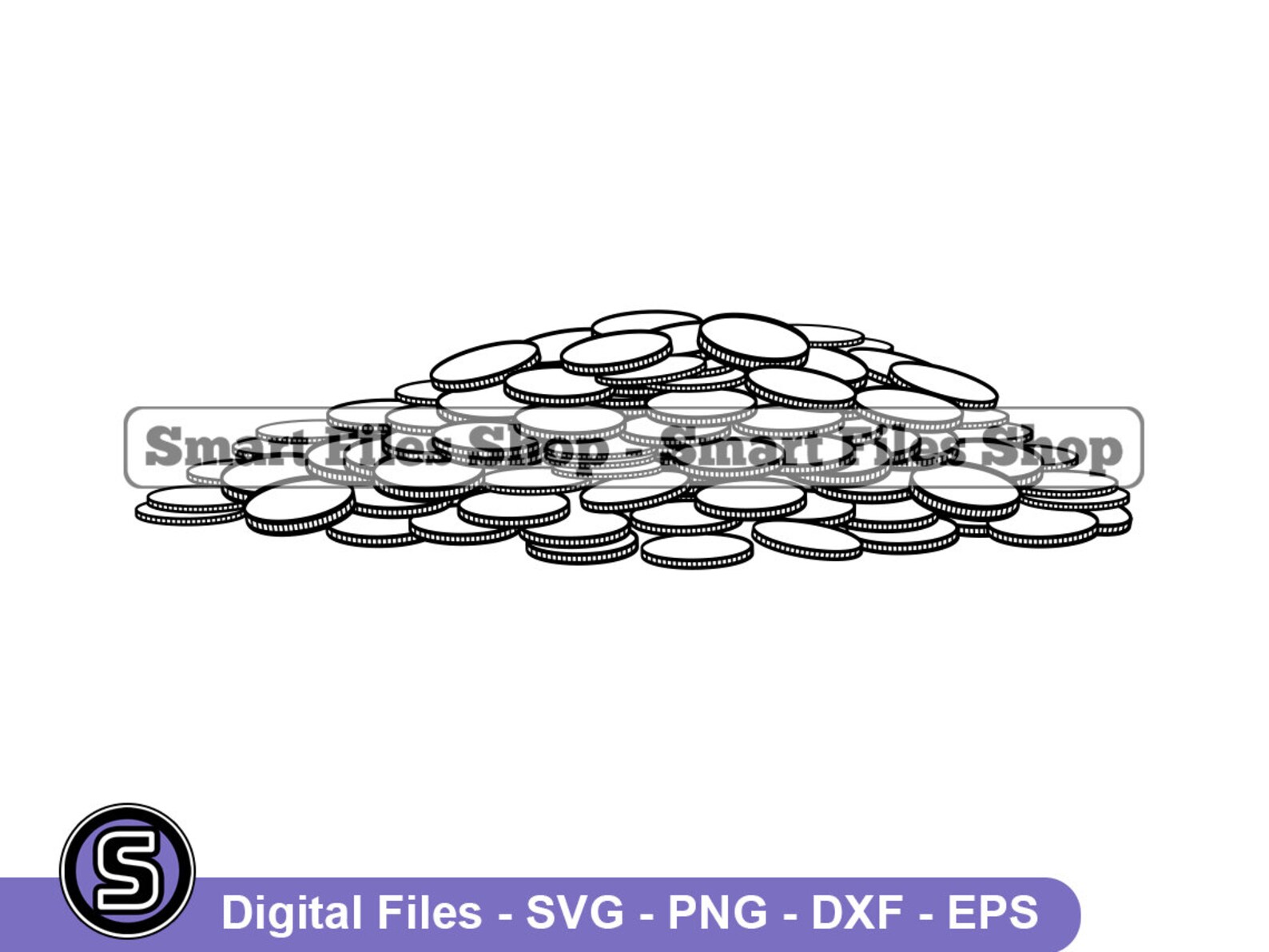 Pile of Gold Coins SVG Gold Svg Coins Svg Treasure Svg - Etsy