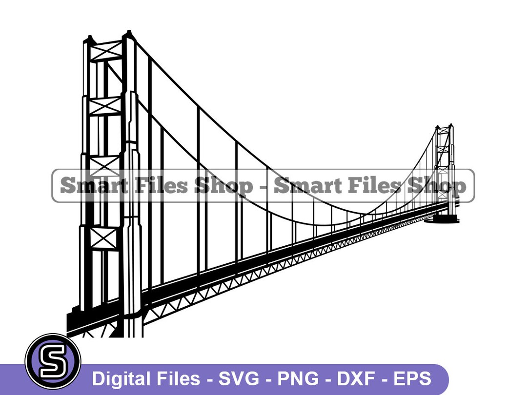 Bridge Svg Bridge Svg Suspension Bridge Svg Bridge Dxf - Etsy