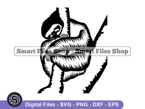Sleeping Sloth Svg Sloth Svg Sloth Design Svg Sloth Dxf - Etsy
