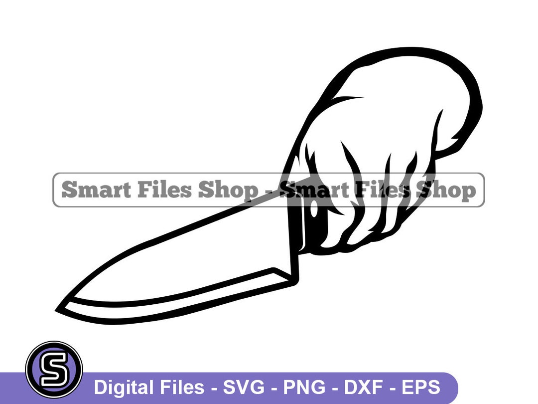 Knife in Hand SVG, Butcher Svg, Cooking Svg, Kitchen Knife Svg, Knife ...