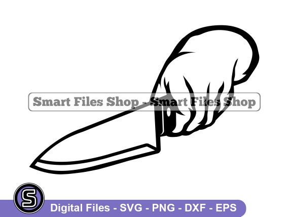 Knife in Hand SVG Butcher Svg Cooking Svg Kitchen Knife | Etsy