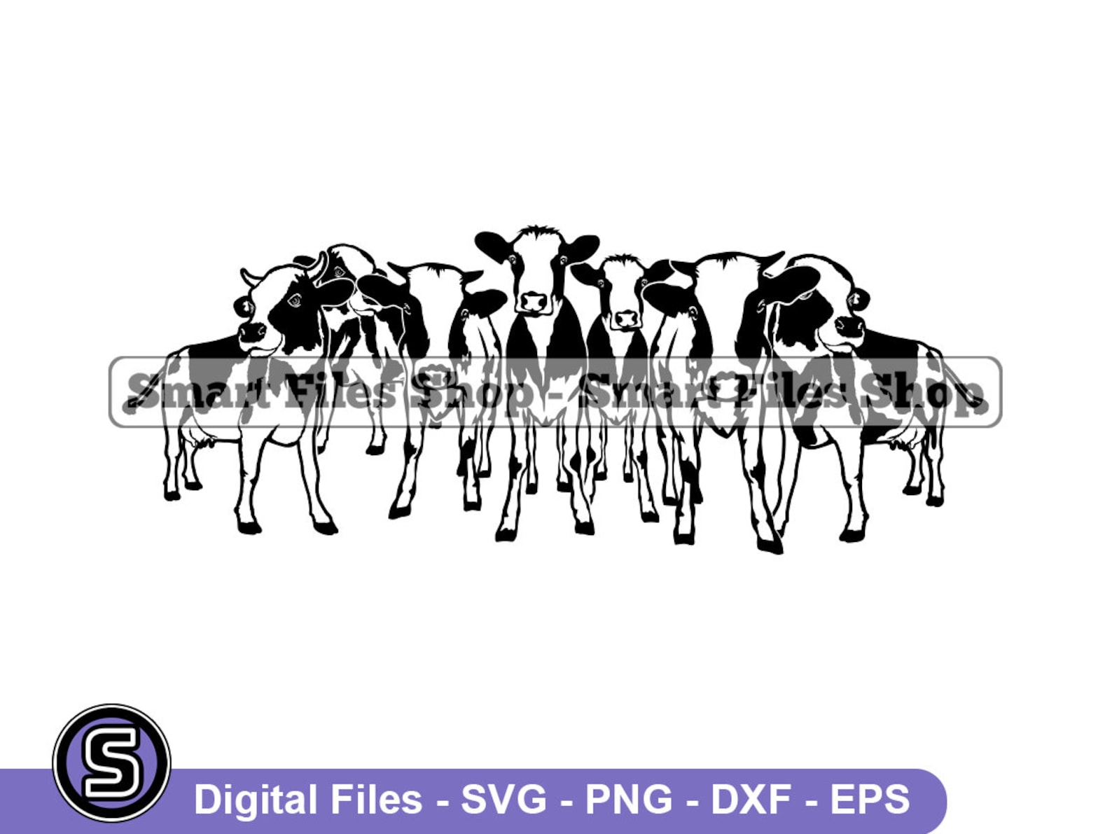 Herd of Cows Svg, Cow Svg, Cattle Svg, Heifer Svg, Farm Animals Svg ...