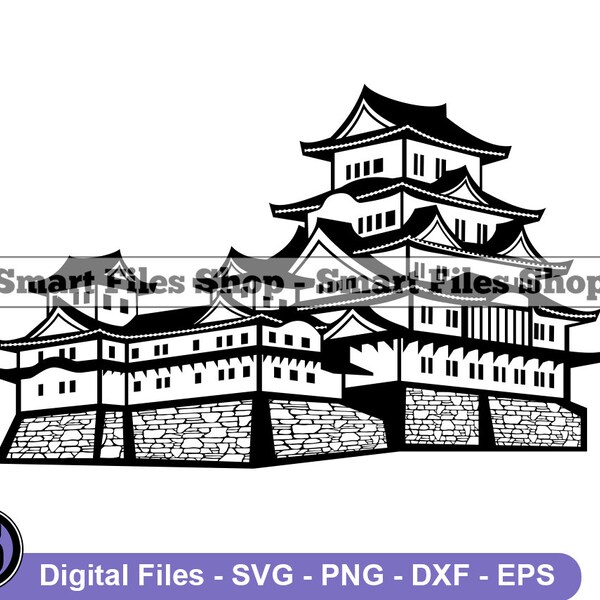Japanese Castle Svg - Etsy