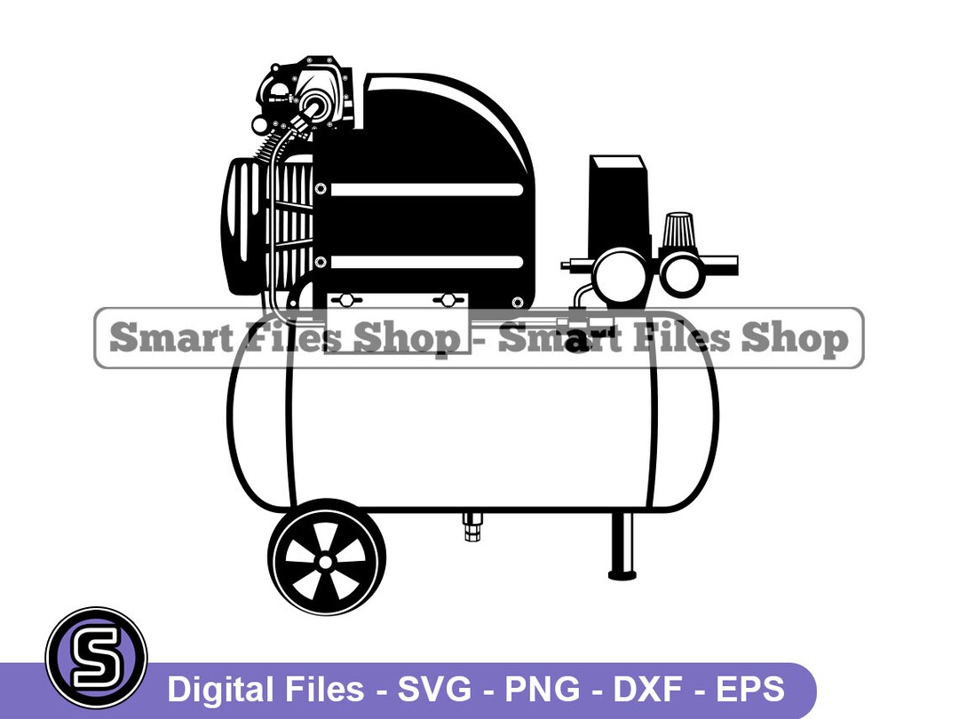 Air Compressor Svg, Air Compressor Dxf, Air Compressor Png, Air ...