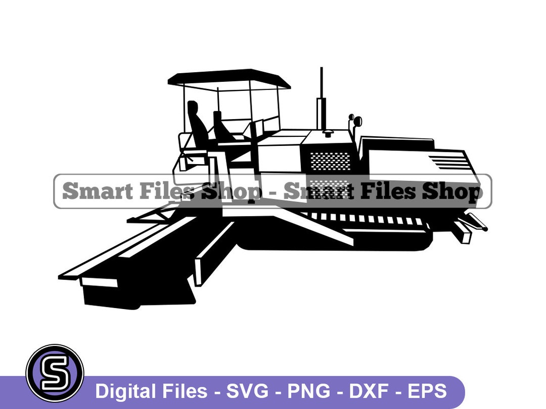 Asphalt Paver 2 Svg, Heavy Equipment Svg, Contractor Svg, Asphalt Paver ...
