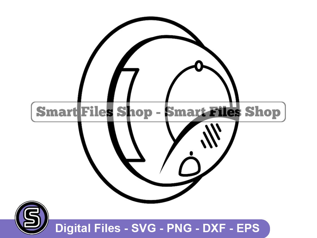 Smoke Detector 2 SVG, Home Svg, Fire Alarm Svg, Smoke Detector Dxf ...