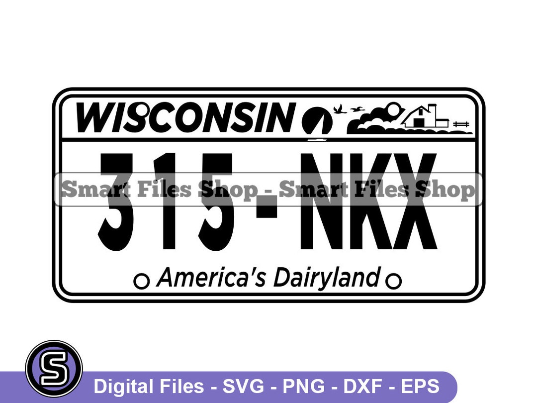 Wisconsin Licence Plate Svg, Wisconsin Svg, Driving Svg, Driver Svg ...