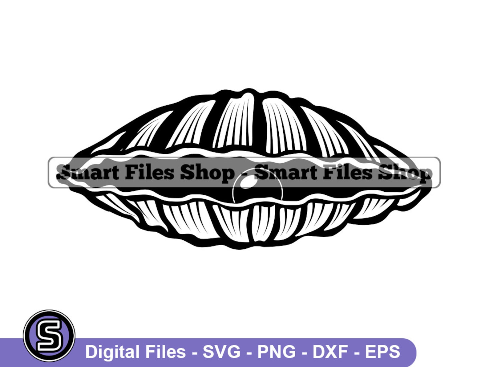 Clam Pearl #3 Svg, Pearl Svg, Clam Svg, Sea Shell Svg, Clam Pearl Dxf ...