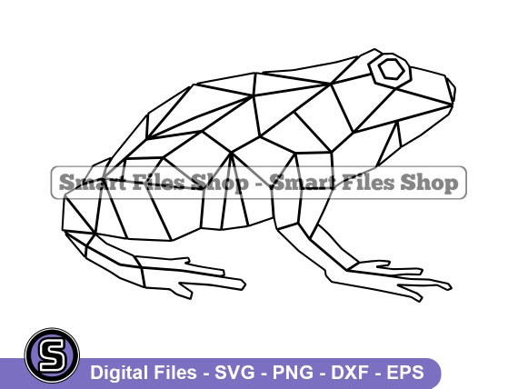 Geometric Frog Outline Svg Frog Svg Geometric Animals Svg - Etsy Canada