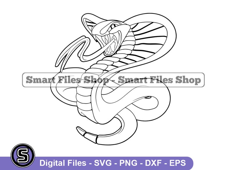 Cobra Mascot Outline Svg Cobra Mascot Svg Cobra Svg Snake - Etsy