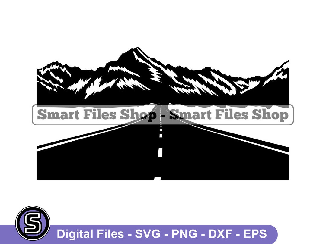 Mountain Road Svg, Mountain Svg, Highway Svg, Road Svg, Mountain Dxf ...