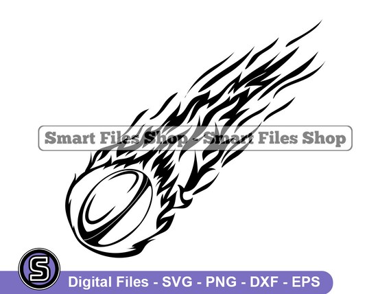 Flaming Rugby Ball Svg Rugby Ball Dxf Rugby Ball Png Rugby - Etsy