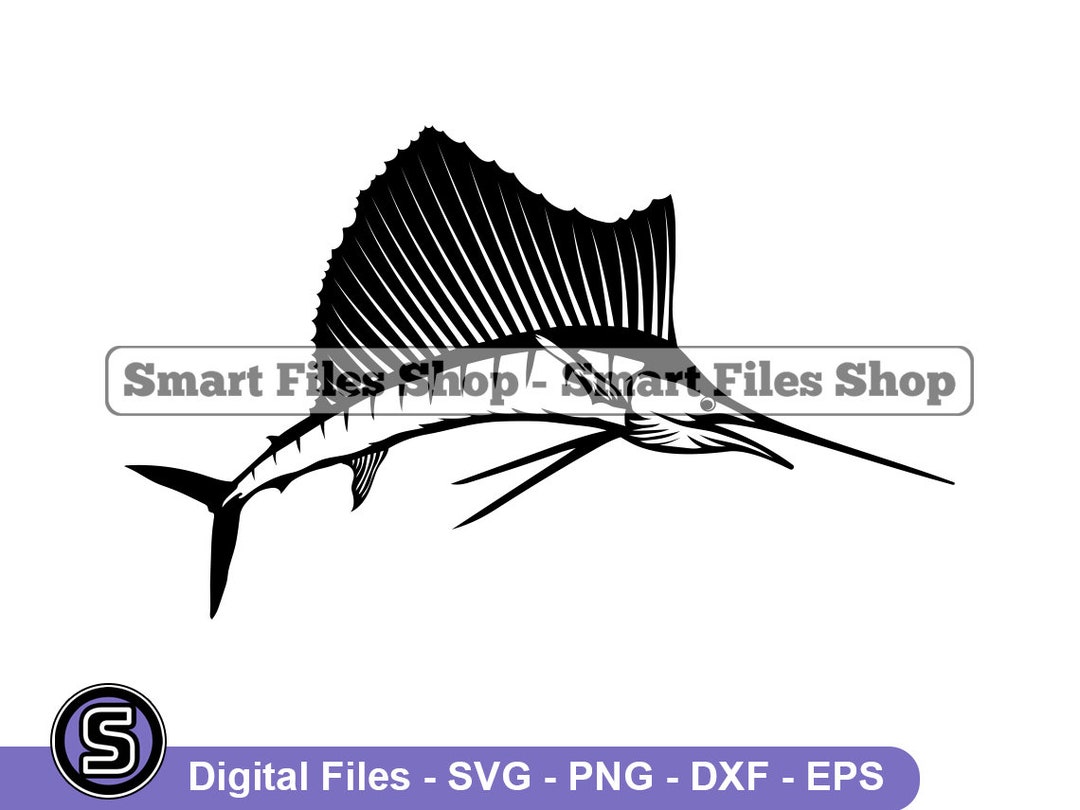 Sailfish Svg, Fish Svg, Fishing Svg, Sailfish Dxf, Sailfish Png ...