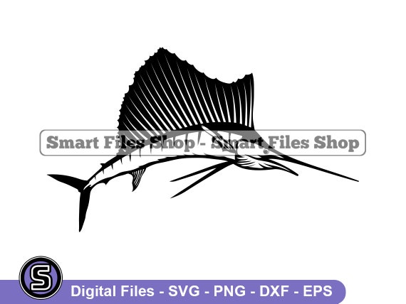 Sailfish Svg Fish Svg Fishing Svg Sailfish Dxf Sailfish - Etsy