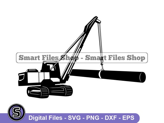 Pipelayer With Operator Svg Pipelayer Svg Heavy Equipment | Etsy