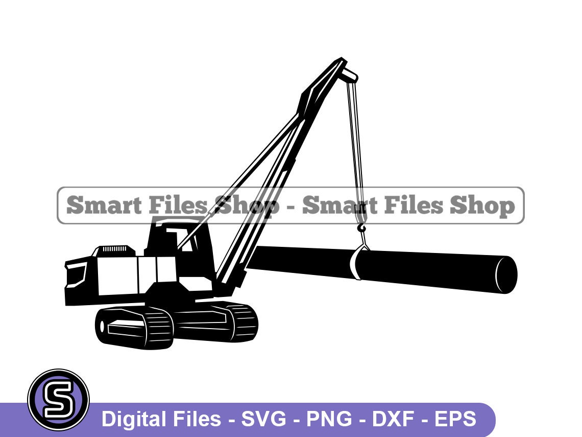 Pipelayer With Operator Svg, Pipelayer Svg, Heavy Equipment Svg ...