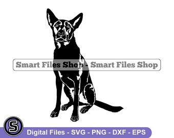 Paper, Party & Kids Dutch Shepherd Cut Files Dog Svg Png Eps Sitting ...