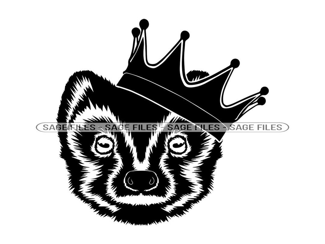 Mongoose in Crown SVG, Mongoose King SVG, Mongoose Svg, Mongoose Dxf ...