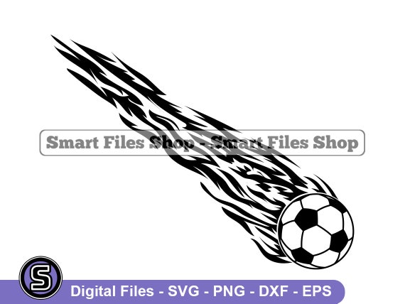 Flaming Soccer Ball 2 Svg Soccer Svg Soccer Ball Dxf - Etsy