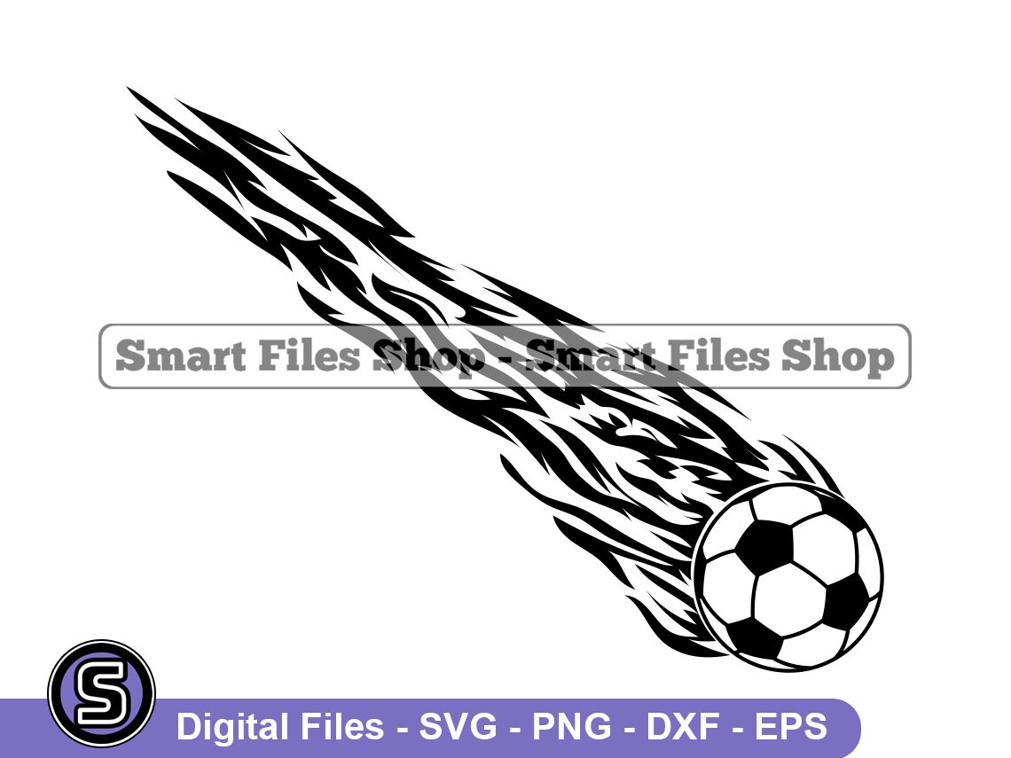 Flaming Soccer Ball 2 Svg Soccer Svg Soccer Ball Dxf - Etsy