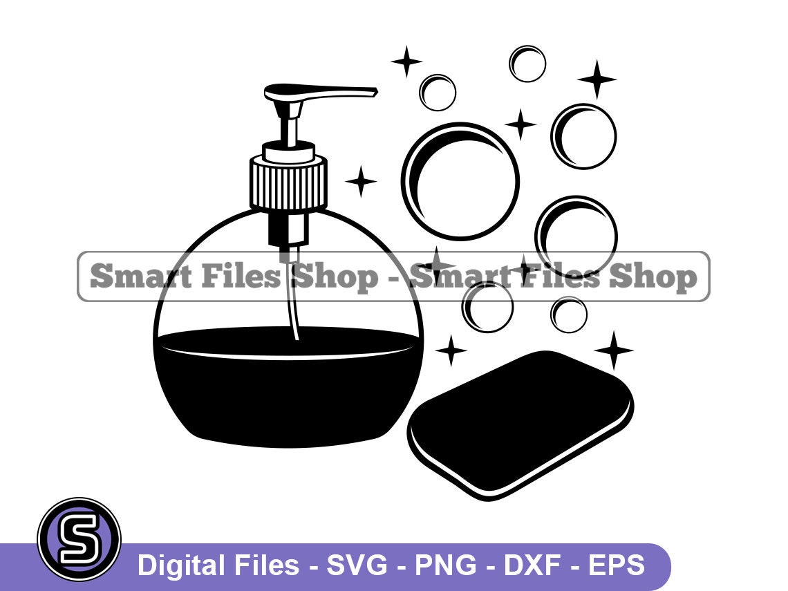 Soap and Bubbles Svg Soap Svg Hygiene Svg Hand Soap Dxf | Etsy