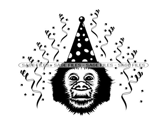 Chimp Birthday Svg Champanzee Svg Birthday Party Svg - Etsy