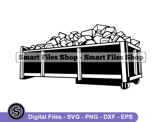 Construction Container Svg Dumpster Svg Contractor Svg - Etsy