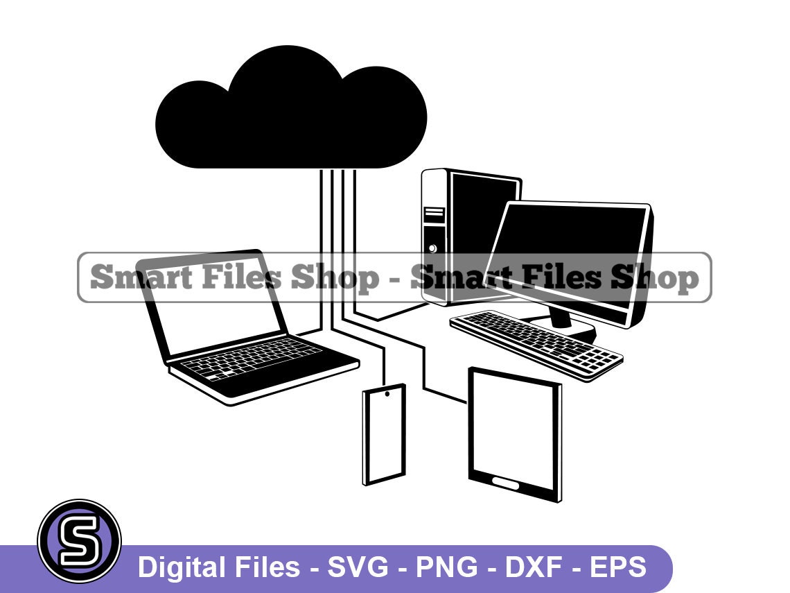 Cloud Network Svg Cloud Computing Svg Cloud Infastructure | Etsy