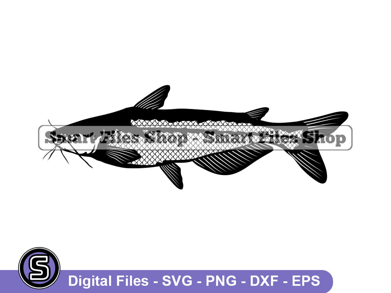 Blue Catfish Svg Fish Svg Fishing Svg Fishing Dxf Fishing | Etsy