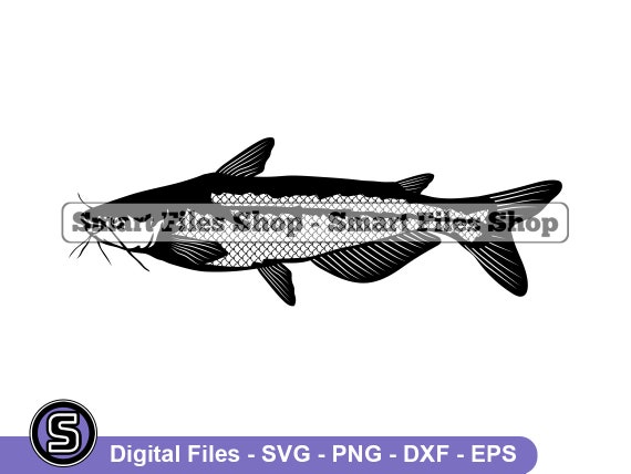 Blue Catfish Svg Fish Svg Fishing Svg Fishing Dxf Fishing | Etsy