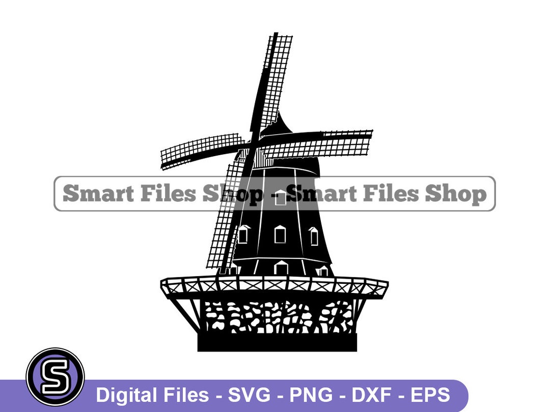 Windmill #3 Svg, Windmill Svg, Windmill Dxf, Windmill Png, Windmill ...