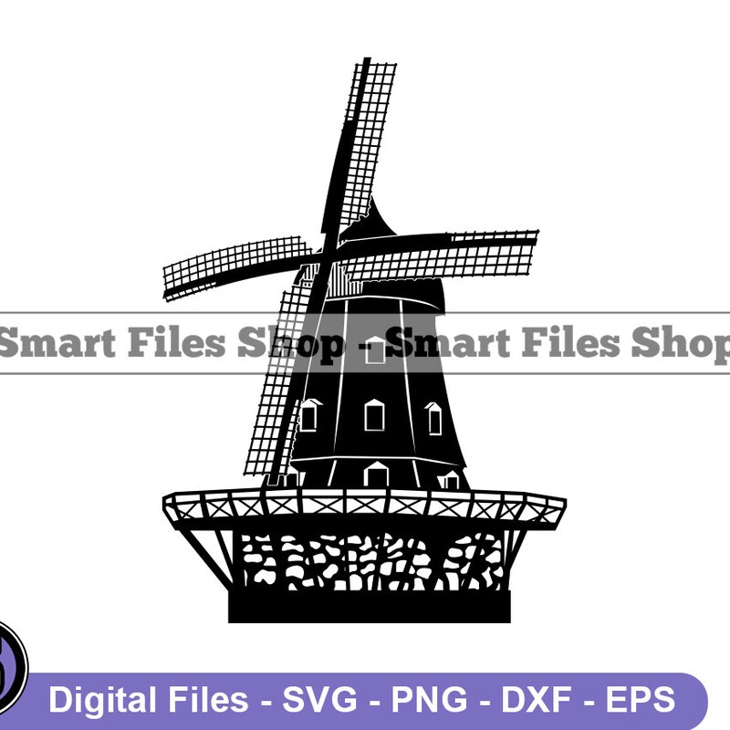Windmill Svg - Etsy