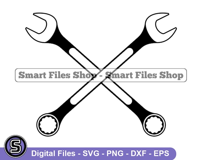 Crossed Wrenchs Svg, Mechanic Tool Svg, Repair Svg. Vector Cut File for ...