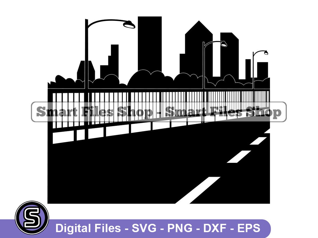 Road & Skyline 2 SVG, Highway Svg, City Svg, Driving Svg, Trip Svg ...