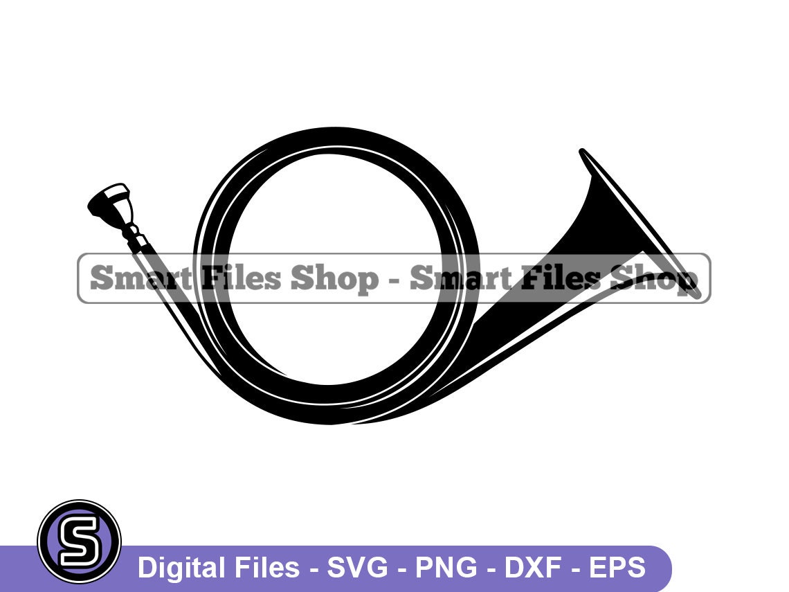 Hunting Horn Svg, Hunter Svg, Hunting Svg, Hunting Horn Dxf, Hunting ...