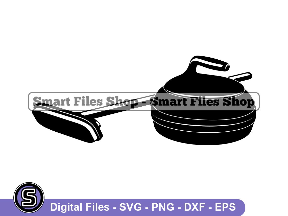 Curling Logo Svg, Curling Svg, Curling Dxf, Curling Png, Curling ...