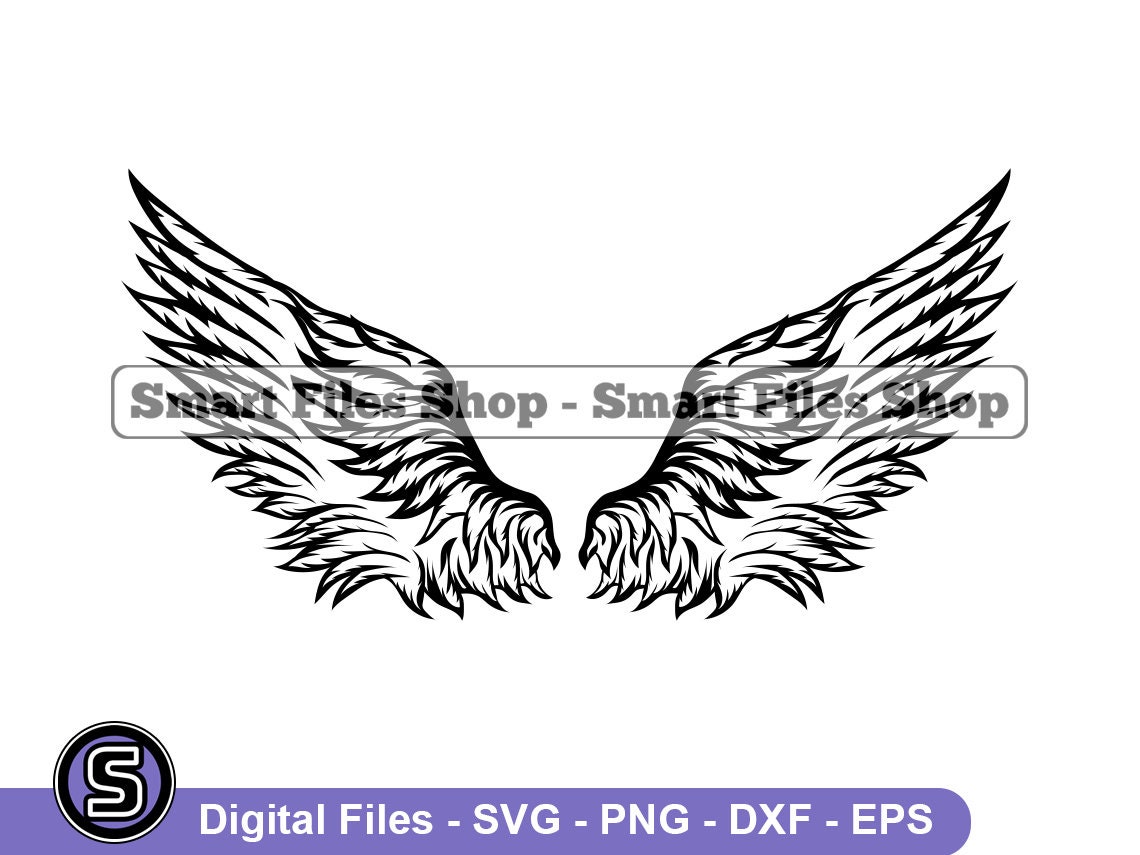 Wings 5 SVG Wings SVG Flying Svg Wings Dxf Wings Png | Etsy