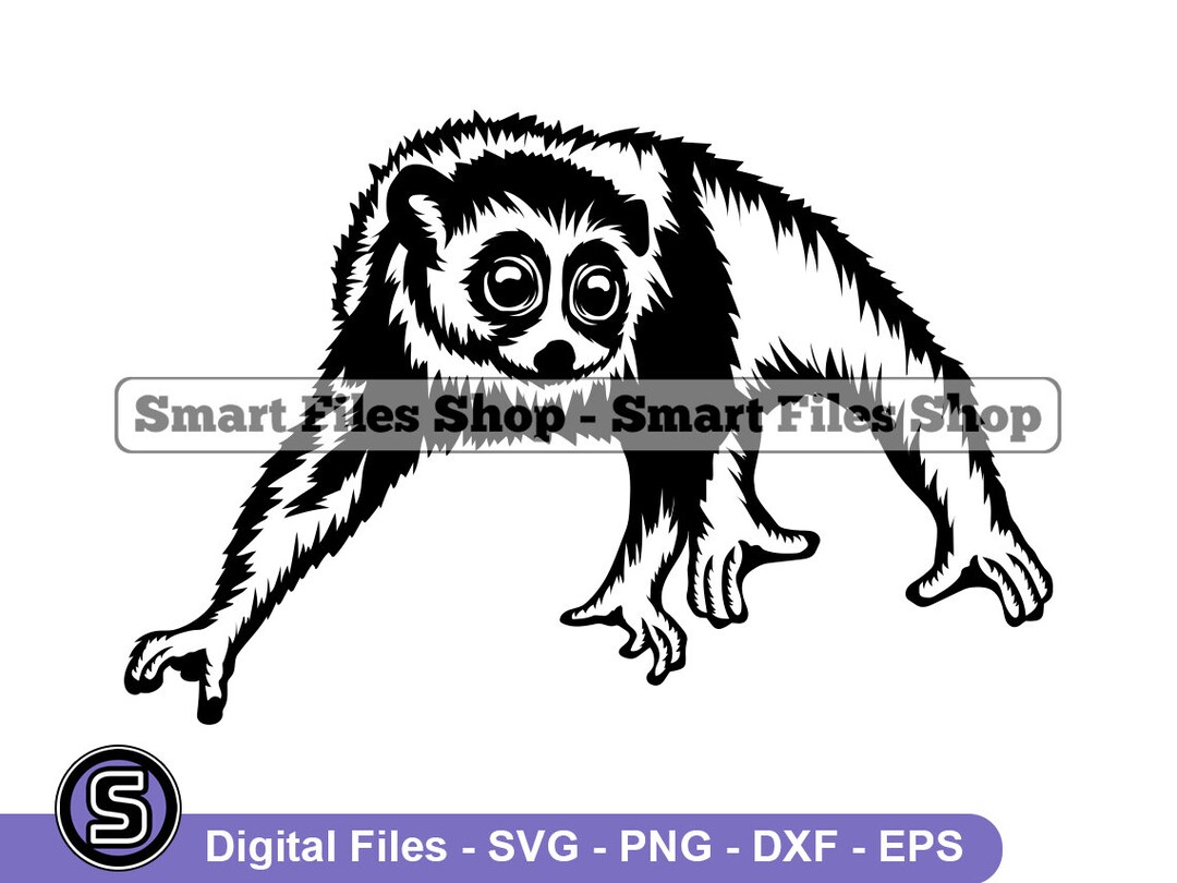 Slow Loris SVG, Animals Svg, Slow Loris Dxf, Slow Loris Png, Slow Loris ...