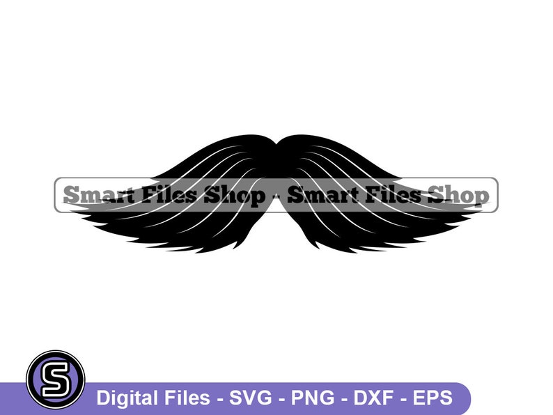 Mustache Svg Facial Hair Svg Moustache Svg Mustache Dxf - Etsy
