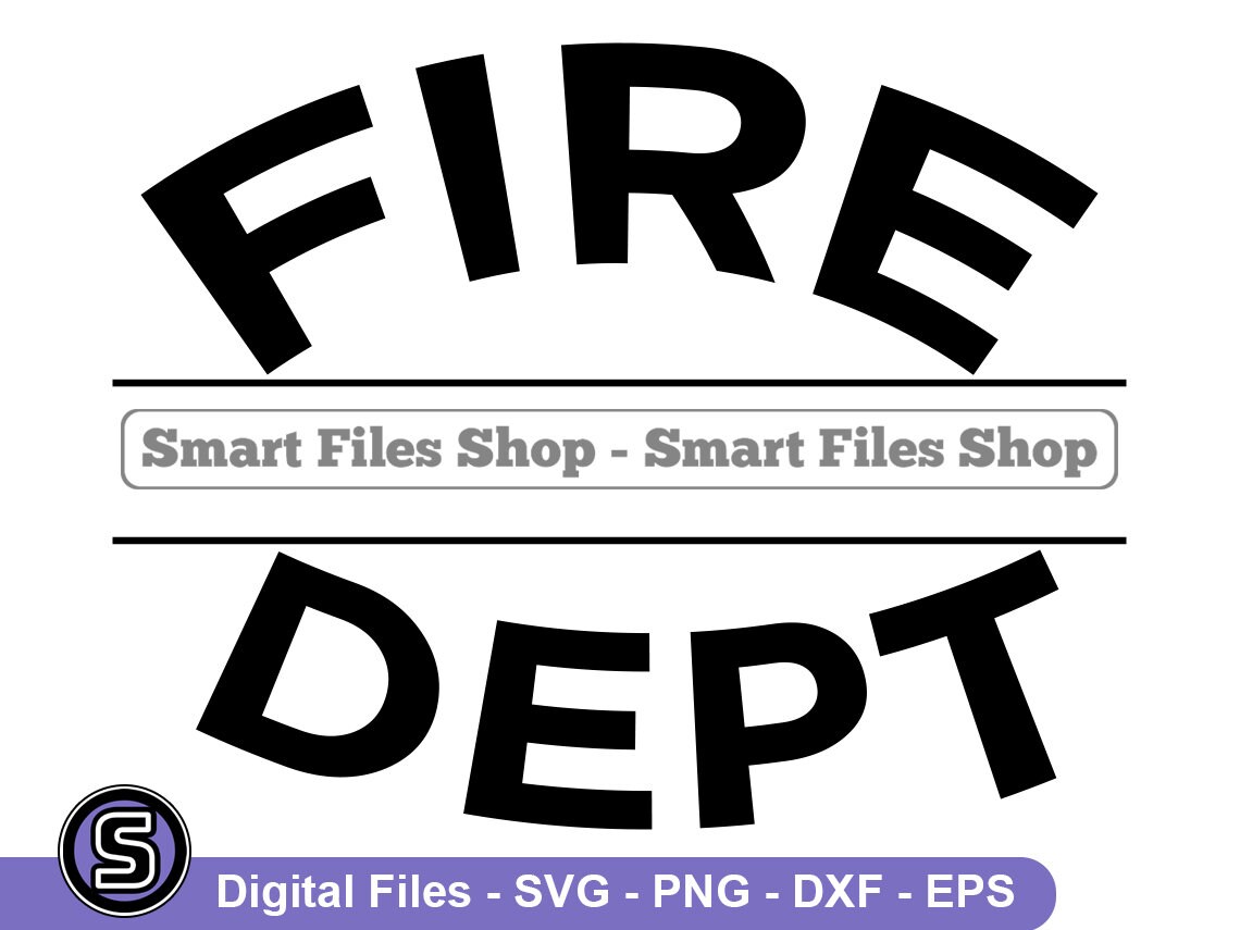 Fire Department Split Monogram SVG Fire Department Svg Fire - Etsy