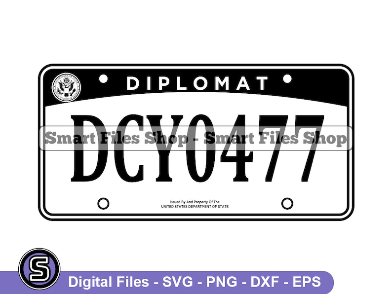 Diplomat Licence Plate Svg, Driving Svg, Driver Svg, Diplomat Licence ...