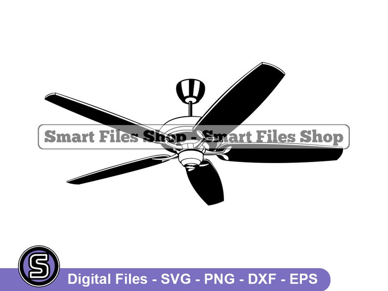 Ceiling Fan Svg, Ceiling Fan Dxf, Ceiling Fan Png, Ceiling Fan Clipart ...