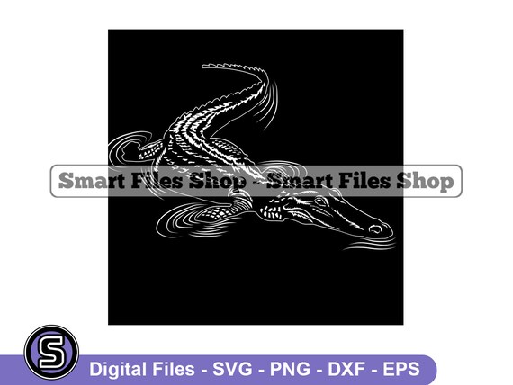 Submerged Alligator 2 Svg Alligator Svg Crocodile Svg | Etsy