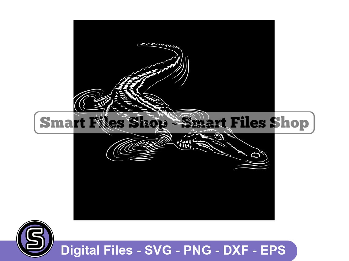 Submerged Alligator 2 Svg Alligator Svg Crocodile Svg | Etsy