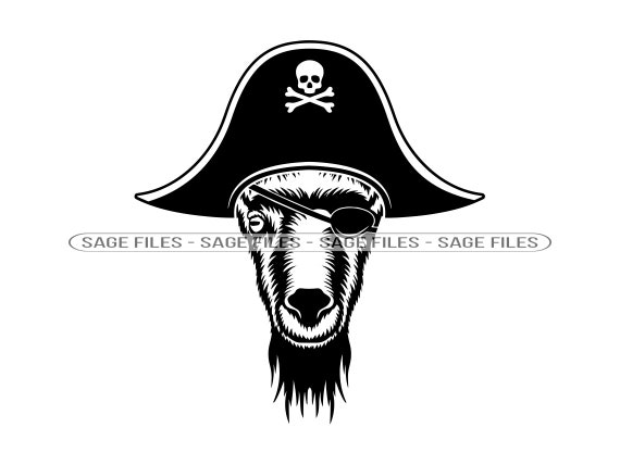 Goat Pirate 3 Svg Goat Svg Pirate Svg Pirate Mascot Svg - Etsy