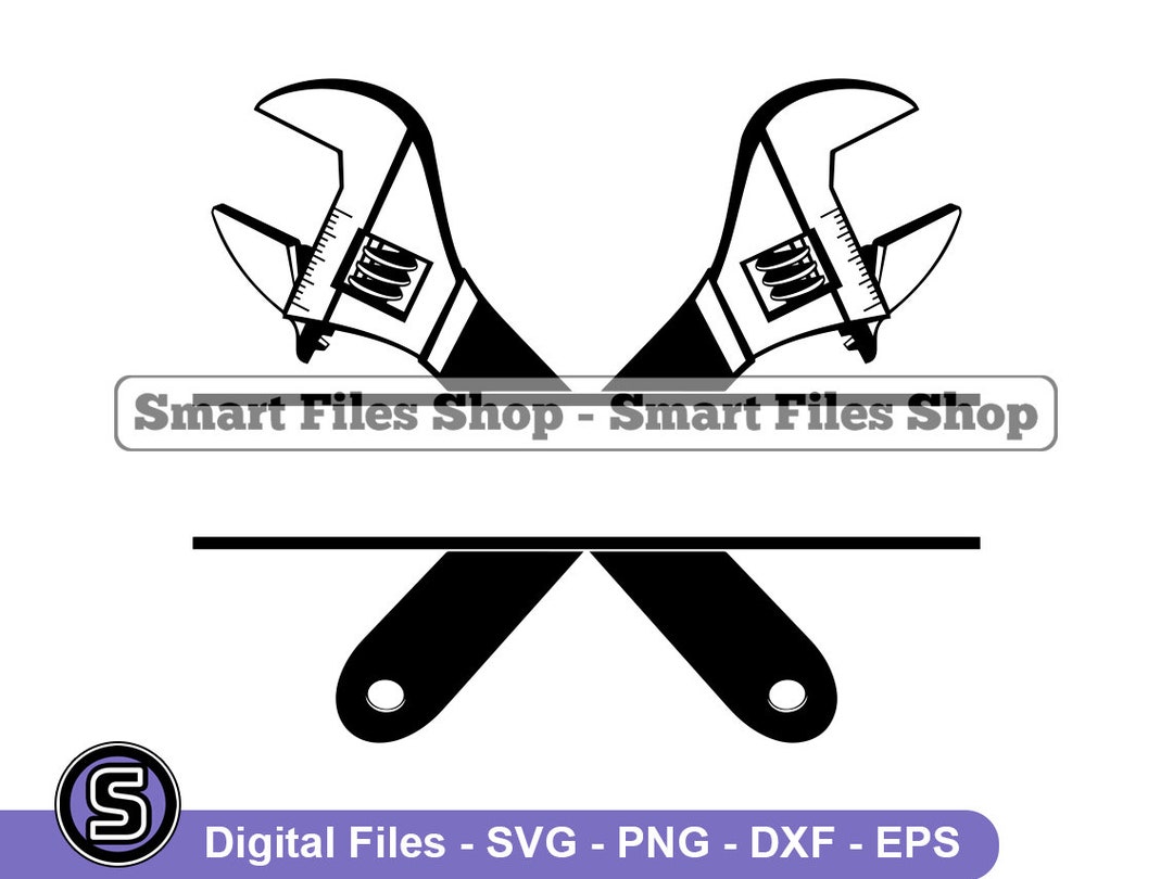 Adjustable Spanner Split Monogram Logo Svg, Adjustable Spanner Svg ...